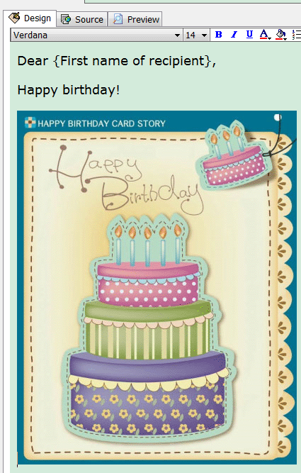How To Send An ECard In AMS Birthday Edition Automailer Software